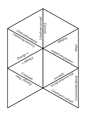 Electricity Tarsias with Answers | Teaching Resources