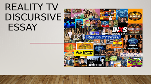 S2/ S3/ N4 S4 Reality TV Unit Discursive Writing | Teaching Resources
