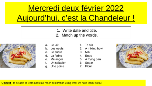 La Chandeleur AQA Topic 4 GCSE French | Teaching Resources