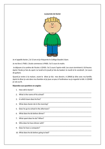 La routine / Daily routine | Teaching Resources