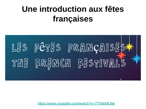 Les fêtes en France / Festivals in France | Teaching Resources