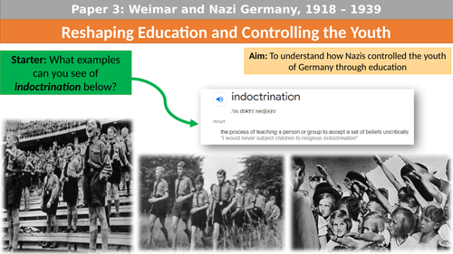 EDEXCEL GCSE WEIMAR AND NAZI GERMANY: Life in Nazi Germany, 1933–39 ...
