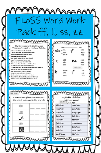 FLoSS Word Work Pack /ff ll ss zz/ | Teaching Resources