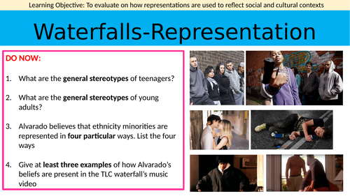 TLC Waterfalls Representations EDUQAS GCSE Media | Teaching Resources