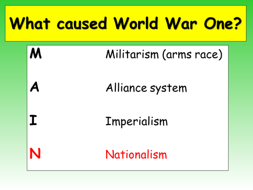 Nationalism : Causes of WWI | Teaching Resources Nationalism : Causes of WWI | Teaching Resources