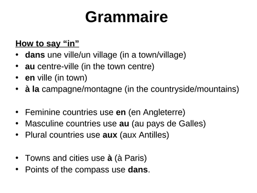 AQA/EDEXCEL Studio GCSE French (Higher) – Module 4 – Point de départ 1 ...