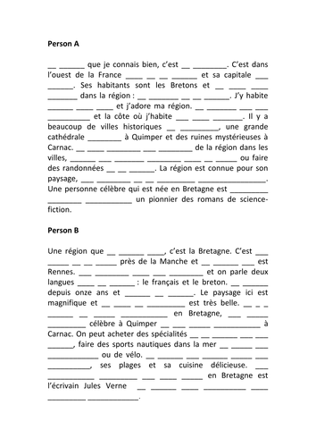 AQA/EDEXCEL Studio GCSE French (Higher) – Module 4 – Ma région est top ...
