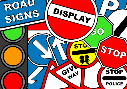 Cars / Transport Theme Traffic Signs Display | Teaching Resources