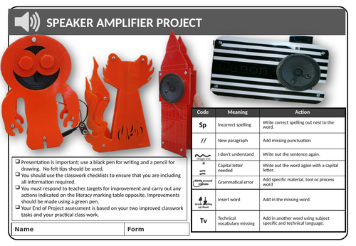 Speaker - Amplifier project booklet | Teaching Resources