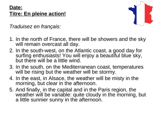 AQA/EDEXCEL Studio GCSE French (Higher) – Module 4 – En pleine action ...