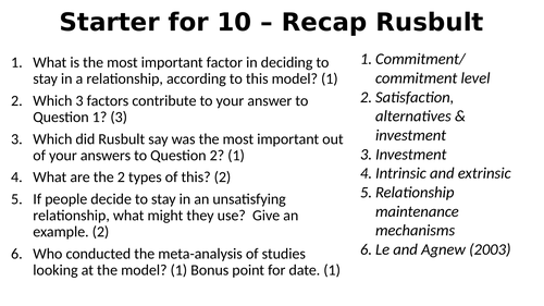 Duck's Phase Model (AQA Psychology Relationships) | Teaching Resources
