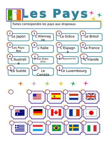 Les pays du monde / Countries of the world | Teaching Resources