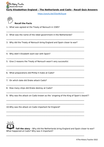 EEE The Netherlands and Cadiz - Editable Worksheets | Teaching Resources
