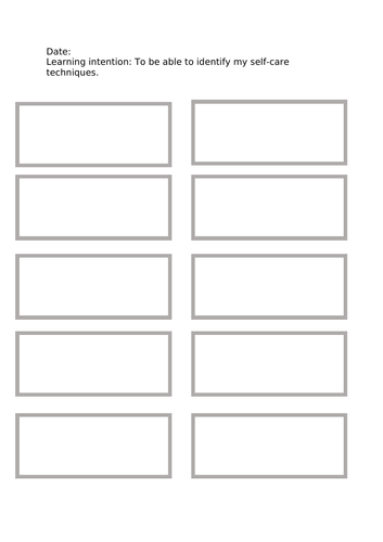 PSHE Self Care Strategies Mental Wellbeing | Teaching Resources