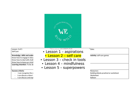 PSHE Self Care Strategies Mental Wellbeing | Teaching Resources
