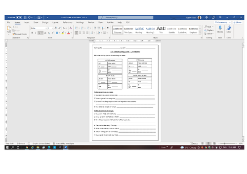FRENCH VERBS - IRREGULAR - PRESENT TENSE | Teaching Resources