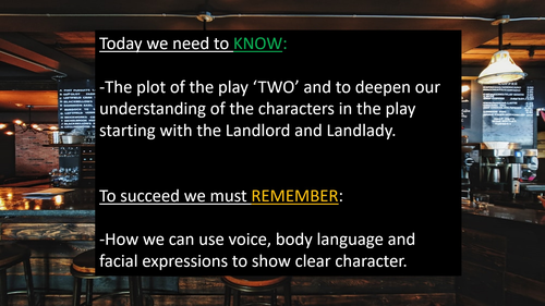 Two - Jim Cartwright Drama SOW | Teaching Resources