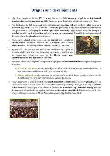 Origins of liberalism A Level Politics | Teaching Resources