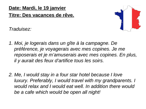 AQA/EDEXCEL Studio GCSE French (Higher) – Module 5 – Des vacances de ...