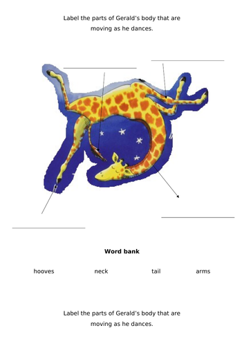Giraffes Cant Dance- Year 1 Whole class Guided read with differentiated ...