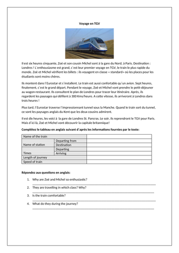 AQA/EDEXCEL Studio GCSE French (Higher) – Module 5 – En route! – Page ...
