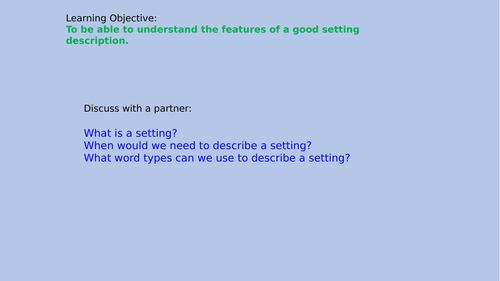 Identifying features of a setting description (Taj Mahal) | Teaching ...