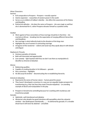 A Level English Literature - The Tempest | Teaching Resources