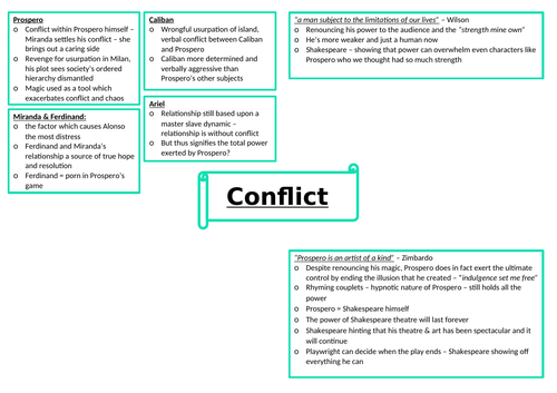 The Tempest Themes - Mega Docs (A*) | Teaching Resources