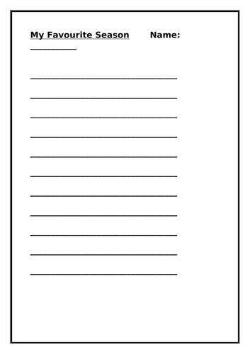 Persuasive Writing Lesson: My Favourite Season | Teaching Resources