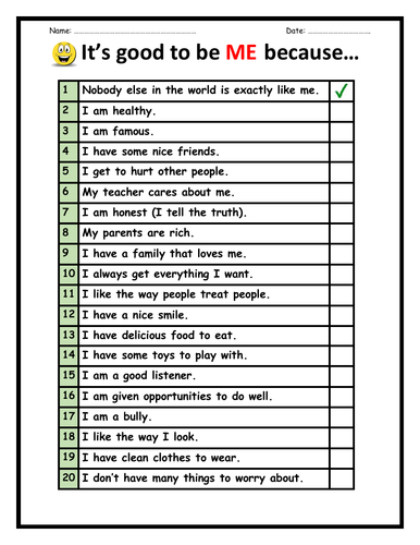 Why is it GOOD to be YOU? | Teaching Resources
