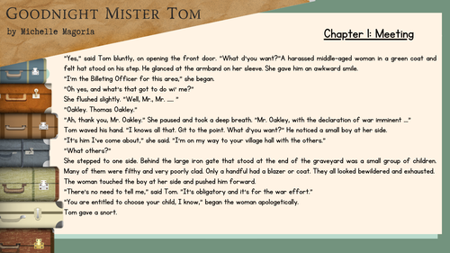 Good Night Mister Tom Reading Comprehension | Teaching Resources