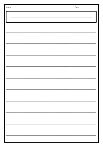 Lined Paper - Online + Printable Versions | Teaching Resources