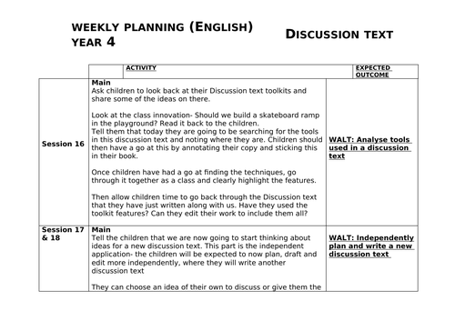 Talk for Writing Discussion Year 4 text should children learn cookery ...