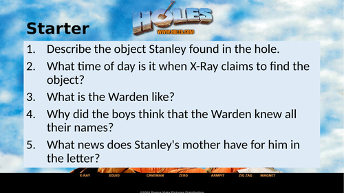 Holes - Entire Unit | Teaching Resources