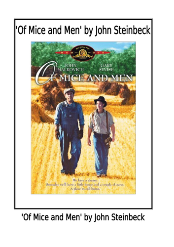 Of Mice and Men Unit | Teaching Resources