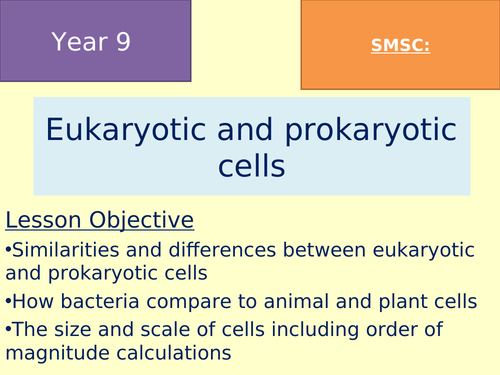 Eukaryotic & Prokaryotic Cells. AQA GCSE (KS4) Biology/Science lesson ...