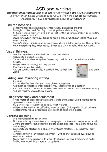 ASD and writing | Teaching Resources