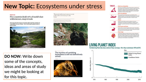 Ecosystems Under Stress - AQA A Level Geography - Full scheme of work ...