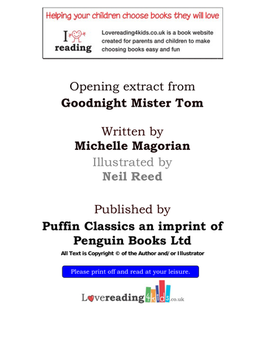 Goodnight Mr Tom Writing Unit | Teaching Resources