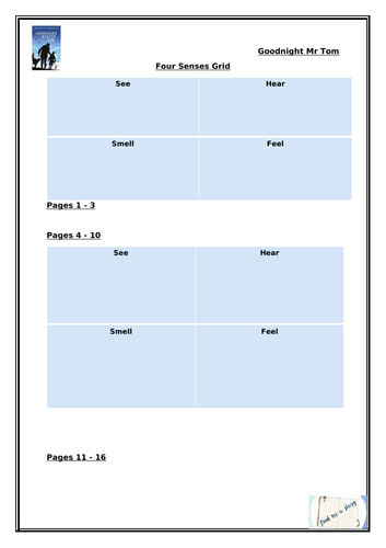 Goodnight Mr Tom Writing Unit | Teaching Resources