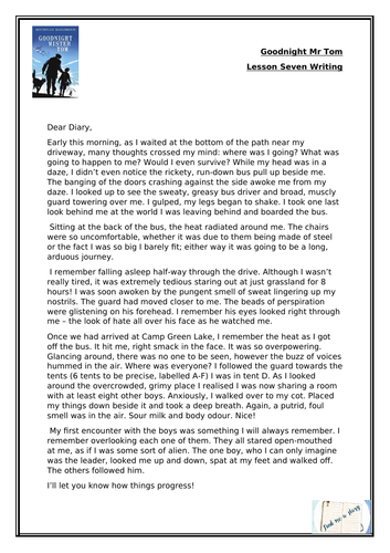 Goodnight Mr Tom Writing Unit | Teaching Resources