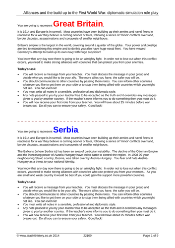 World War I Unit of Work KS3 6 lessons | Teaching Resources