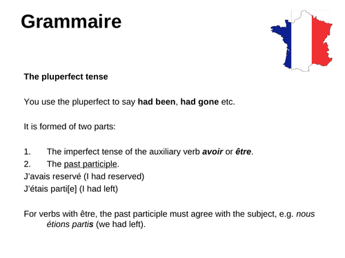 Pluperfect tense | Teaching Resources