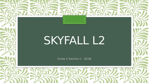 GCSE Film Studies: Skyfall | Teaching Resources