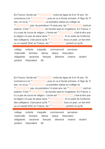 AQA/EDEXCEL Studio GCSE French (Higher) – Module 6 – L’école chez nous ...