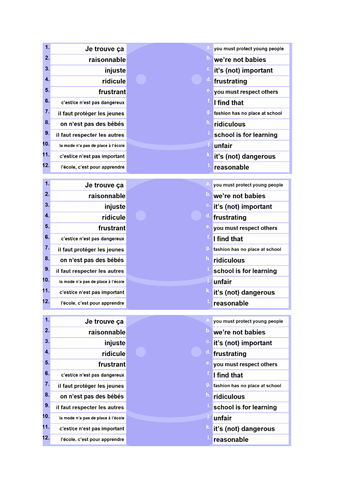 AQA/EDEXCEL Studio GCSE French (Higher) – Module 6 – Liberté, égalité ...