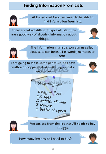 Handling Data - Functional Skills Maths - Entry Level 1 | Teaching ...
