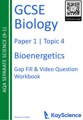 B4 Bioenergetics // GCSE Biology // KayScience Booklet // AQA Separate ...