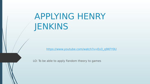 Henry Jenkins Fandom (Video Games) | Teaching Resources