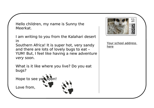 Meerkat Mail KS1 Writing a Postcard | Teaching Resources